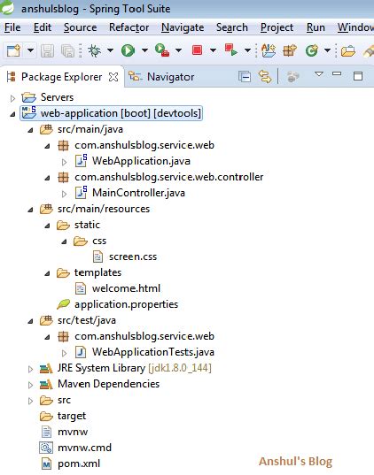 Anshuls Blog Create Your First Spring Boot Web Application With Maven And Thymeleaf 4 Steps