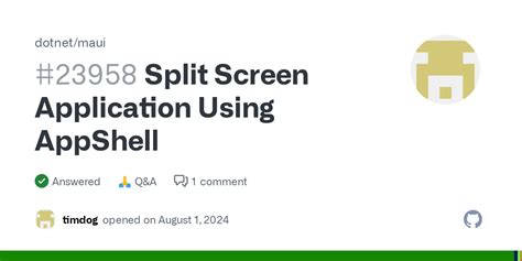 Split Screen Application Using Appshell · Dotnet Maui · Discussion 23958 · Github
