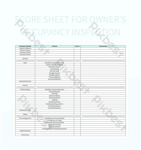 20 Occupancy Excel Templates Free Download Pikbest