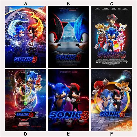 Sonic 3 Shadow Poster Etsy