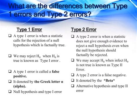 Type I And Type Ii Errors Pptx Genetics Science