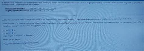 Solved A Test The Claim Using A Hypothesis Test And