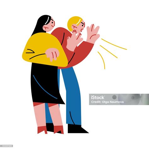 화가 남자와 여자 서 외치고 다른 사람을 괴롭히는 개념에 대한 스톡 벡터 아트 및 기타 이미지 개념 개체 그룹 남자 Istock