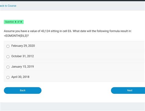 Solved Assume You Have A Value Of 43124 Sitting In Cell E6