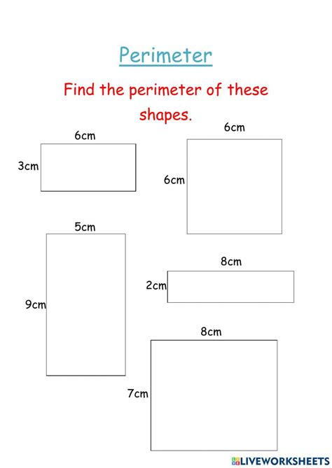 Perimeter Worksheet Learn To Find Perimeters
