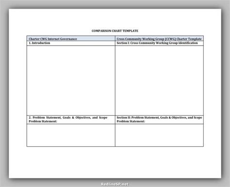 43 Comparison Chart Template And Example Redlinesp