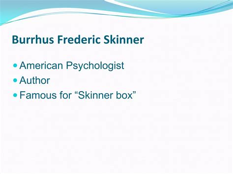 The Behaviourist Theory Of Learning Pptx