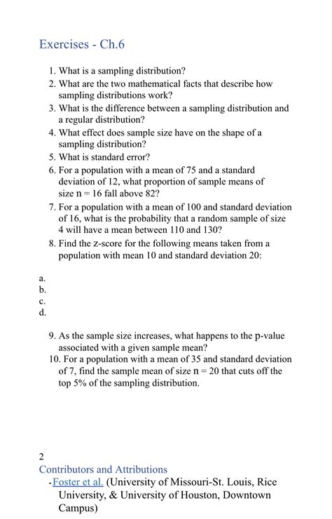 Exercises Ch What Is A Sampling Chegg