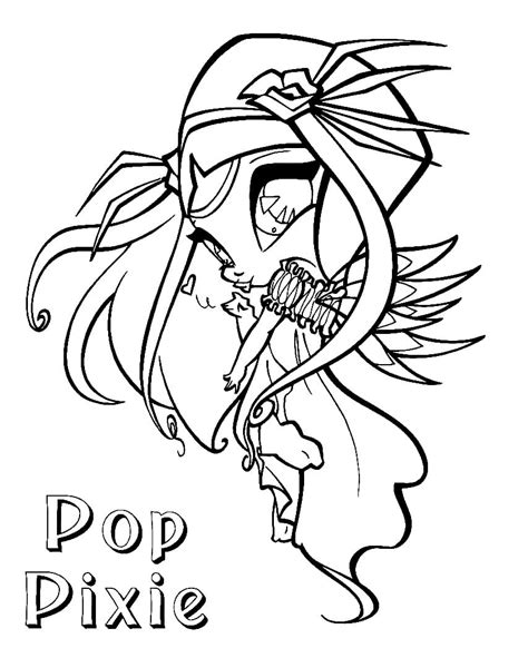 Pop Pixie Coloring Pages Coloringlib