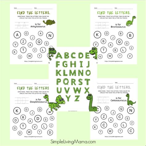 Dinosaur Alphabet Worksheets Free Homeschool Deals