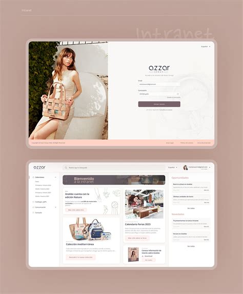diseño ux ui de web e intranet behance