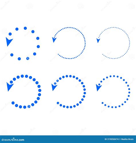 Reload Arrows Circle Arrow Connect Or Recycle Digital Icons Stock Vector Illustration Of