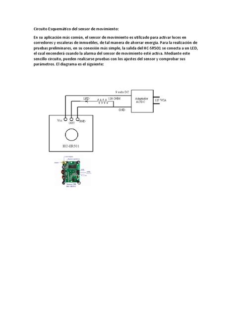 Circuito Esquemático Del Sensor De Movimiento Pdf