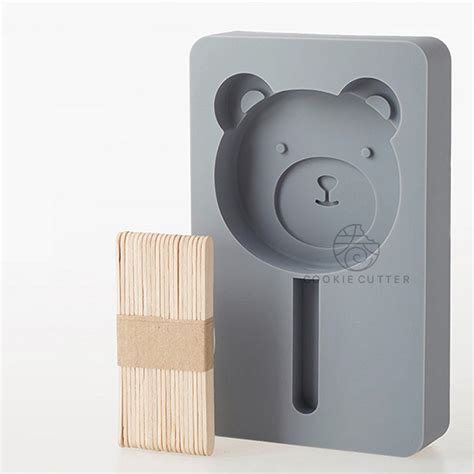 Badu Bg 1 бр Силиконови формички за сладолед шоколадова форма форма на мечка заек животни