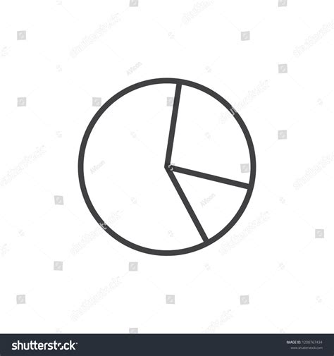 Pie Chart Outline Icon Linear Style Stock Vector Royalty Free 1200767434 Shutterstock