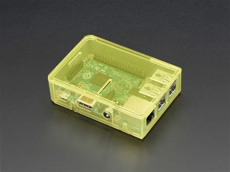pi model b pi 2 pi 3 case base yellow id 2249 adafruit
