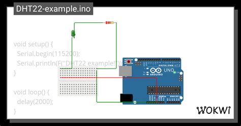 DHT22 Example Ino Copy Wokwi ESP32 STM32 Arduino Simulator