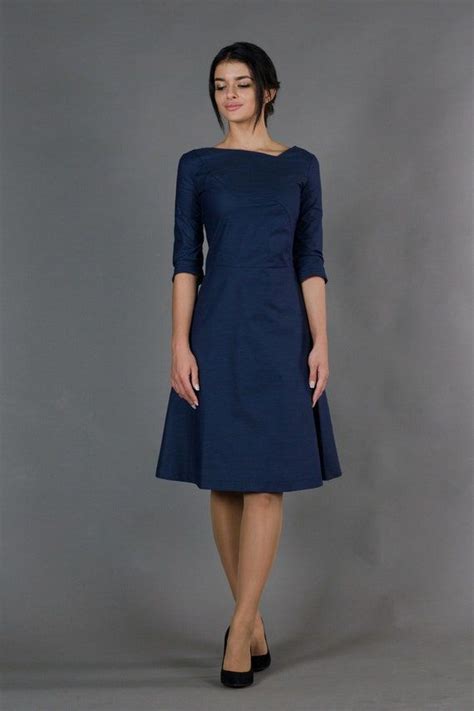 Blue Cocktail Dress Party Simple Dresses For Women Business Office