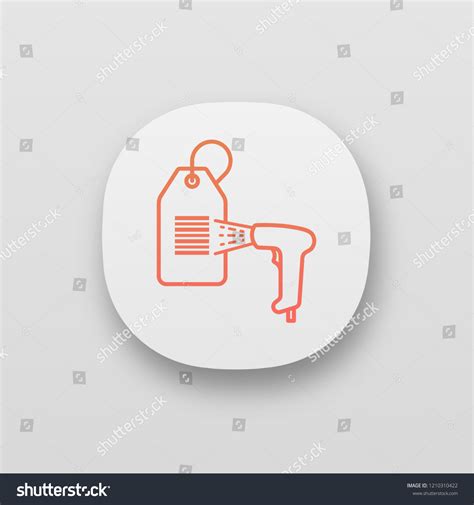 Barcode Reader Scanning Hang Tag App Stock Vector Royalty Free