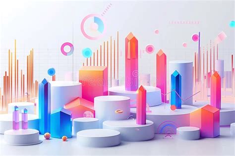 3d Abstract Vector Illustration Business Graph Analysis Stock Illustration Illustration Of
