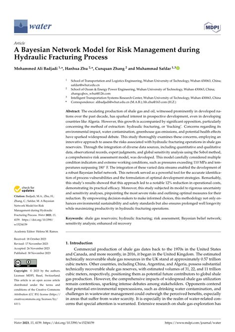 Pdf A Bayesian Network Model For Risk Management During Hydraulic