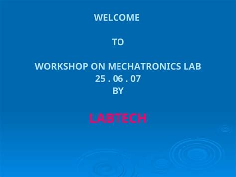 Good Slide About Mechatronics Theory Subject Ppt