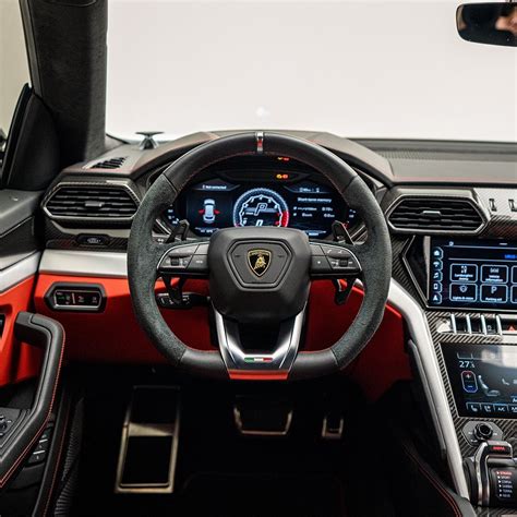 Luxurious Lamborghini Urus Interior With Red And Black Trims
