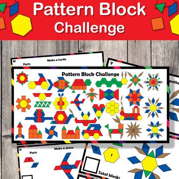Pattern Block STEM Challenge Task Cards Morning Work Laboroflove