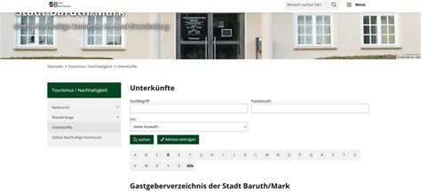 Unterkunftsverzeichnis Auf Der Webseite Der Stadt Baruth Mark Stadt