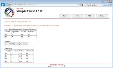 Creating A Simple Java Test Using Fitnesse