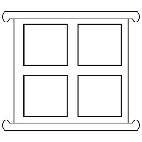 Premium Vector Square Window Outline For House Isolated On White