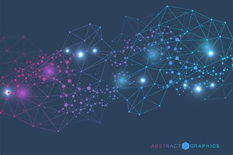 Big Data Visualization Background Modern Vector Image