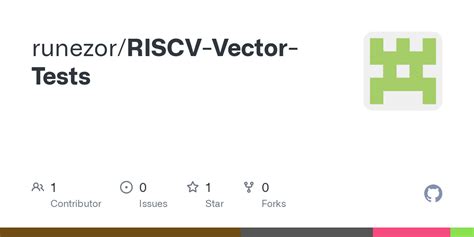 Github Runezor Riscv Vector Tests