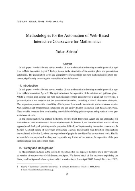 Pdf Methodologies For The Automation Of Web Based Interactive Courseware For Mathematics