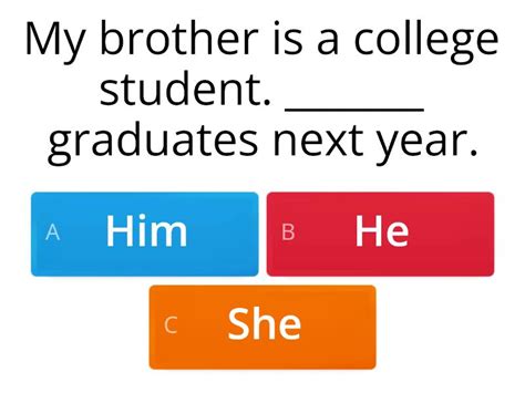 Subject Pronoun Quiz