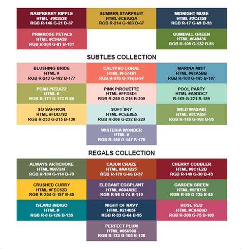 Free 8 Sample Rgb Color Chart Templates In Pdf