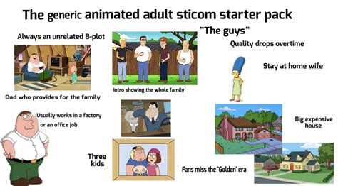 Every Generic Adult Animated Sitcom Starter Pack R Starterpacks