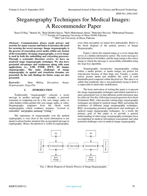 steganography techniques for medical images a recommender paper pdf