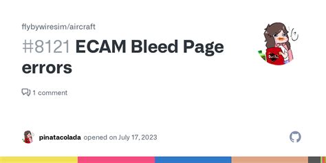 Ecam Bleed Page Errors · Issue 8121 · Flybywiresimaircraft · Github