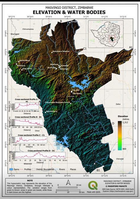 Gis Raster Srtm Dem Qgis Geospatial Topography Hydrology Engineering Sound