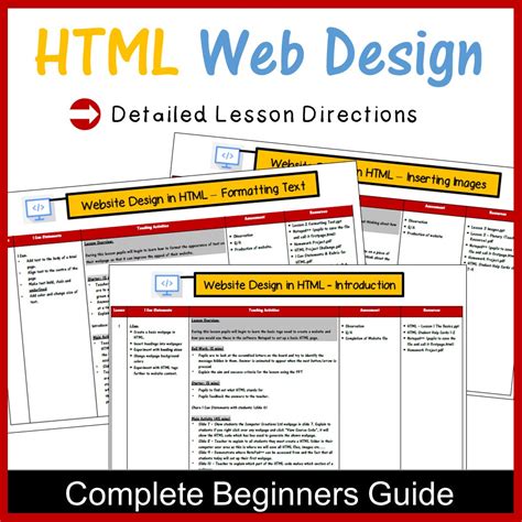 Web Design In Html And Css The Ultimate Lesson Plans Bundle Computer