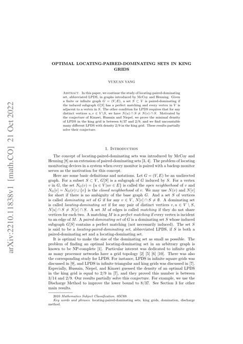 Pdf Optimal Locating Paired Dominating Sets In King Grids