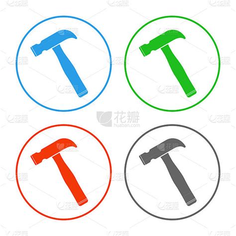 锤的图标集向量
