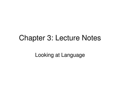 ppt chapter 3 lecture notes powerpoint presentation free download