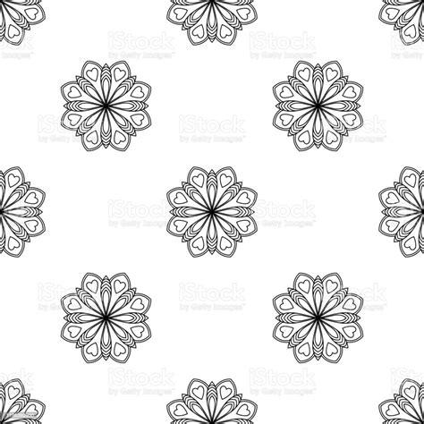 장식 만다라와 판타지 원활한 패턴 추상 라운드 낙서 꽃 배경입니다 꽃 기하학적 원입니다 벡터 그림입니다 기하 도형에 대한 스톡 벡터 아트 및 기타 이미지 Istock