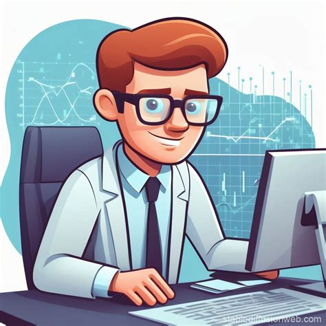 Cartoon Data Analyst Icon Stable Diffusion Online