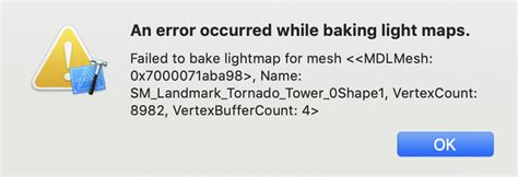 Xcode Error When Trying To Bake Light Map Using Scenekit Stack Overflow
