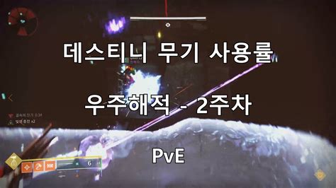 데스티니 가디언즈 Pve 무기 선호도 우주 해적의 시즌 2주차 Youtube