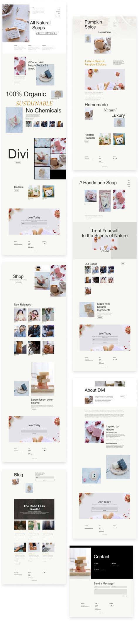 Get A Free Handmade Soap Layout Pack For Divi