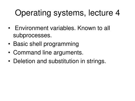 Ppt Operating Systems Lecture 4 Powerpoint Presentation Free